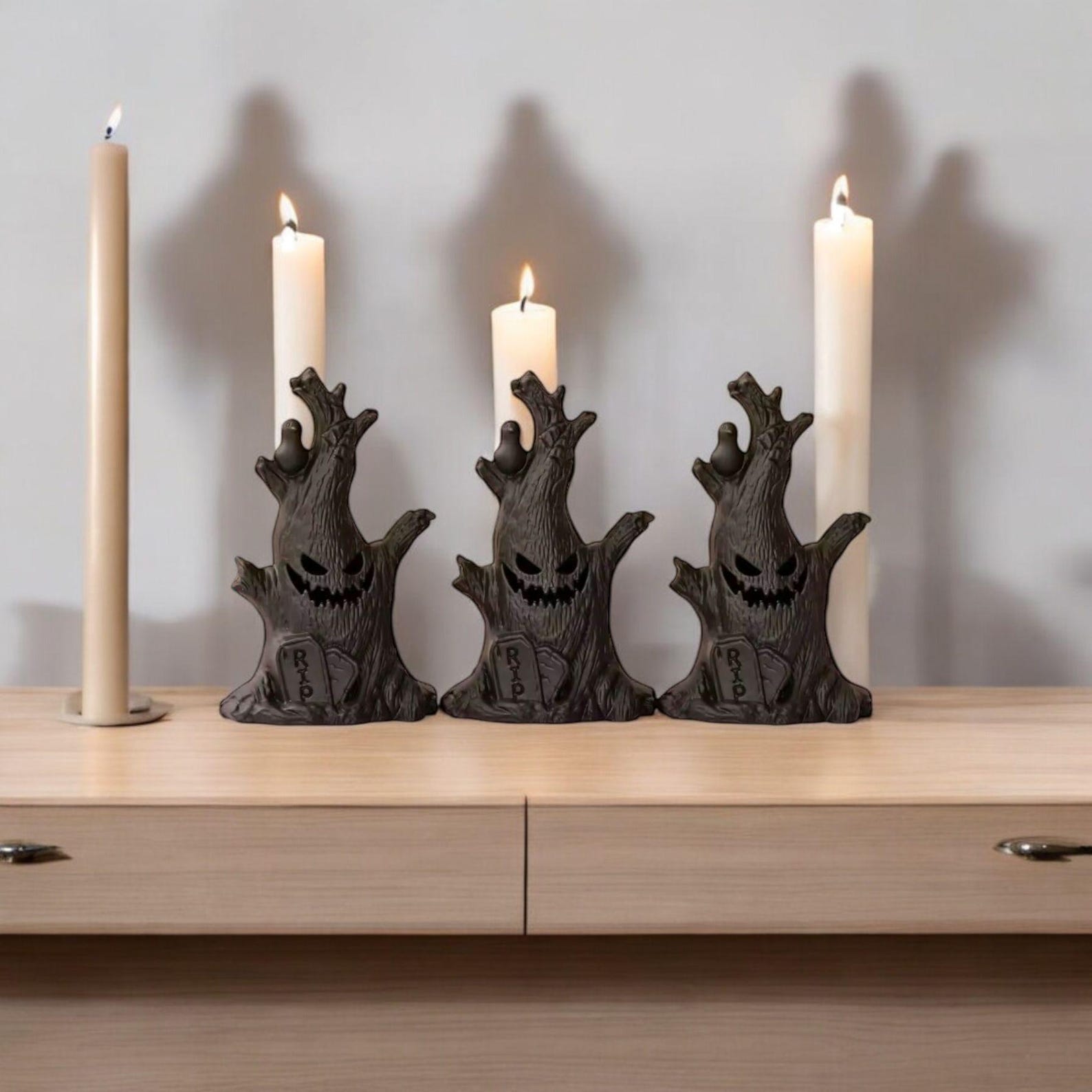 LED Ghost Tree Lights Halloween Glow Decorations Spooky Atmosphere for ...