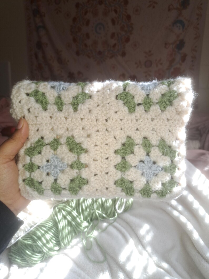 Granny Square Crochet Book Cover Coquette - Etsy