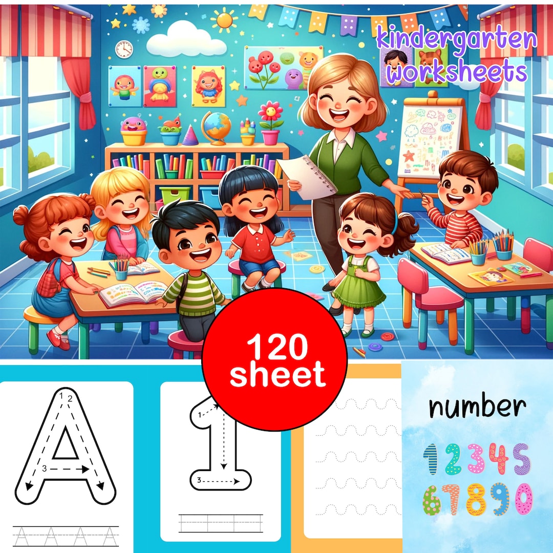 Preschool Learning Kit PDF - 120 Traceable Worksheets for Alphabet ...