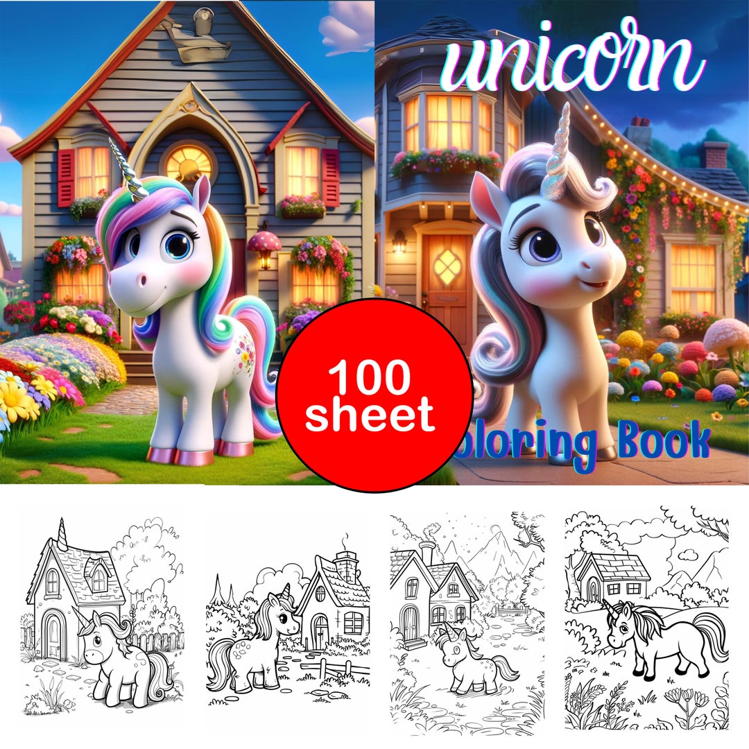Coloring Book Unicon,adorable Unicon Coloring Book for Kids Ages 4-8 ...