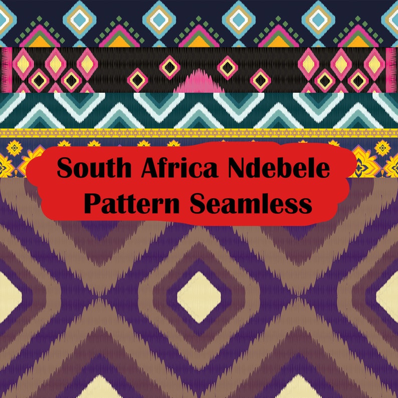 South Africa Ndebele Pattern Seamless Digital Papers-tile Patterns ...