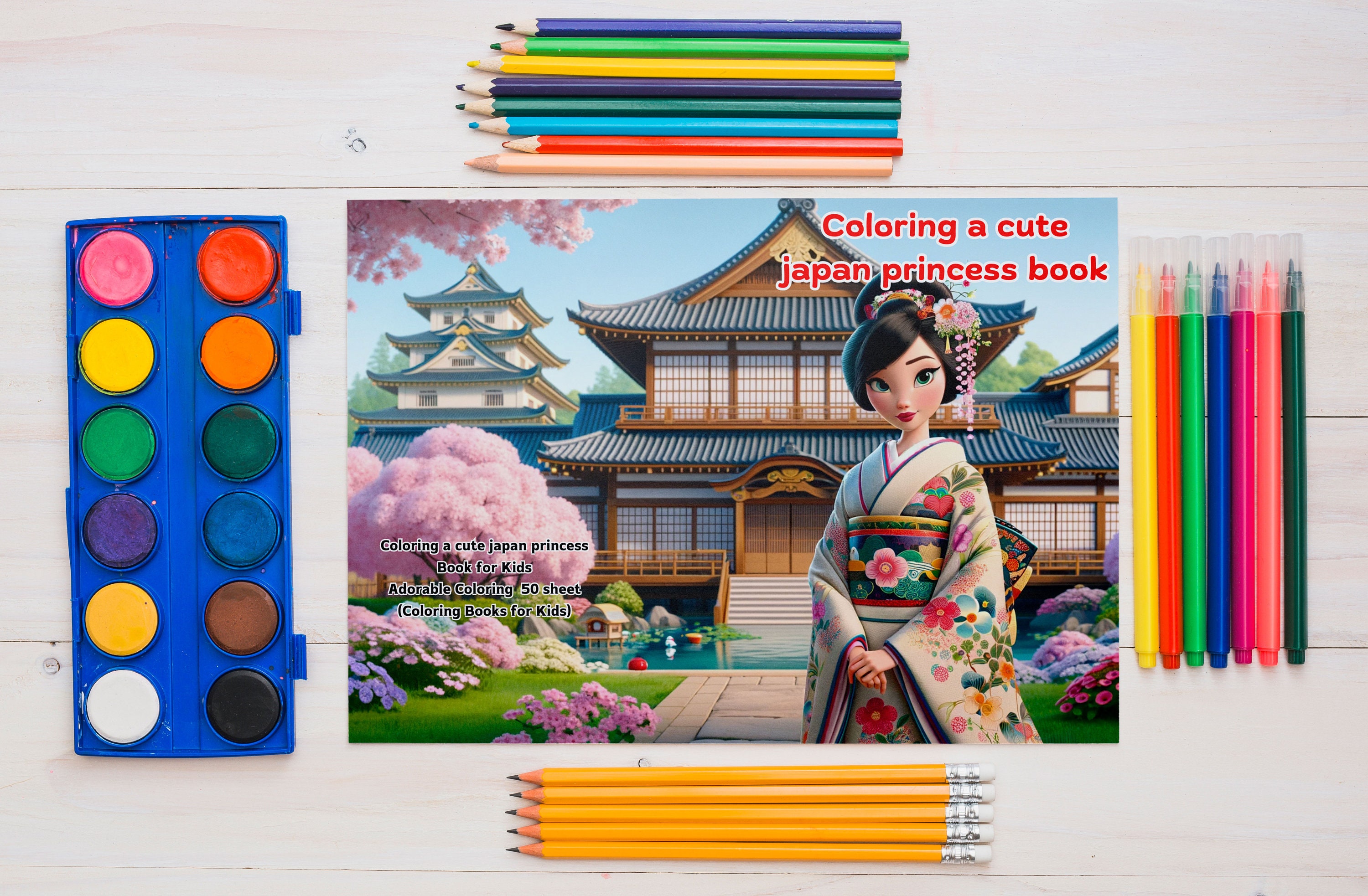 Beautiful Japan Coloring Book for Kids : - Kids Coloring Pages, Easy to ...