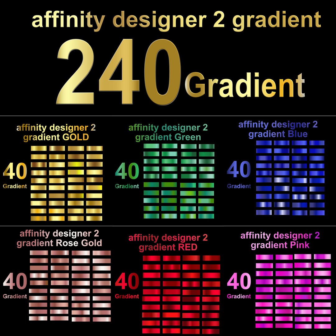 Affinity Designer2 Gradient,deep Metallic Gradient Swatches for ...