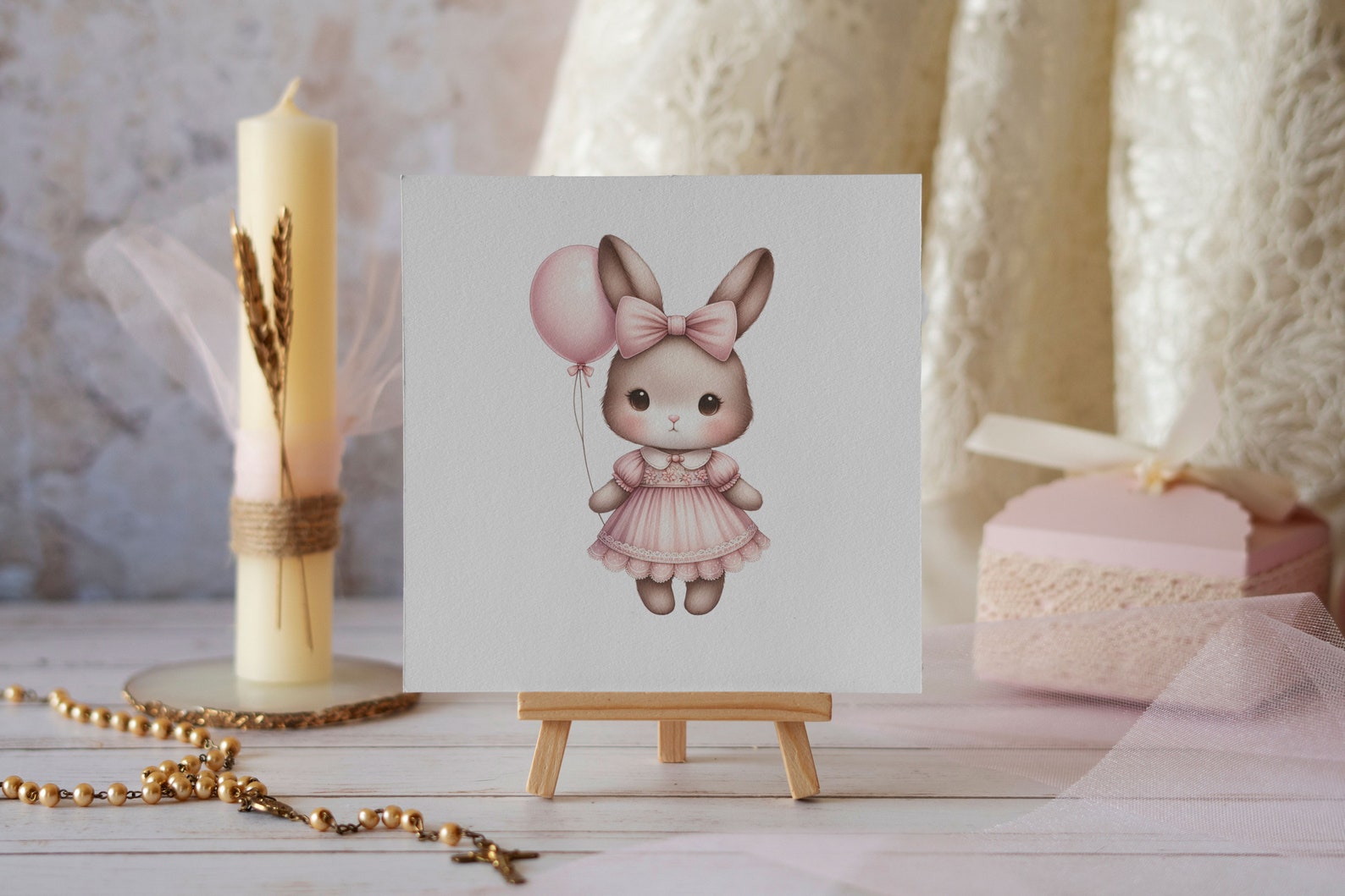 Happy Dirthday Rabbit Clipart, DIGITAL DOWNLOAD, Cute Watercolor, Baby ...