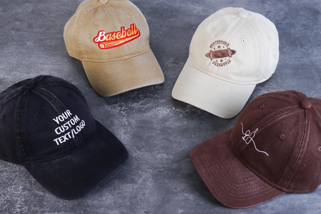Embroidered Baseball Cap With Your Name and Design - Personalized Text ...