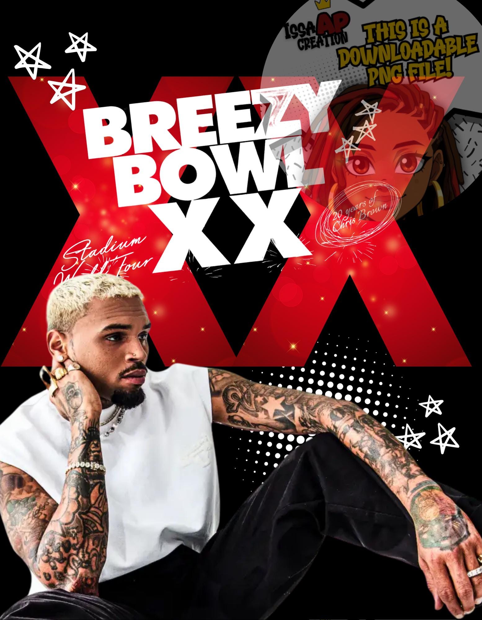 Chris Brown Breezy Bowl Concert SVG FILE!** - Etsy