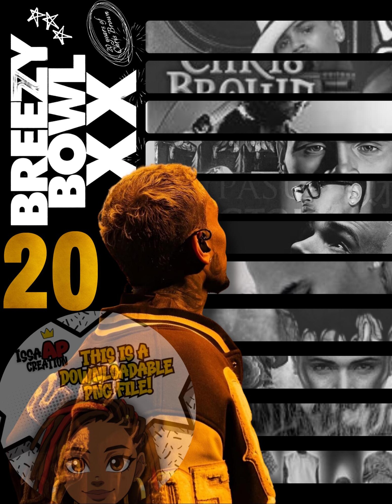 Chris Brown Breezy Bowl SVG FILE** PNG - Etsy
