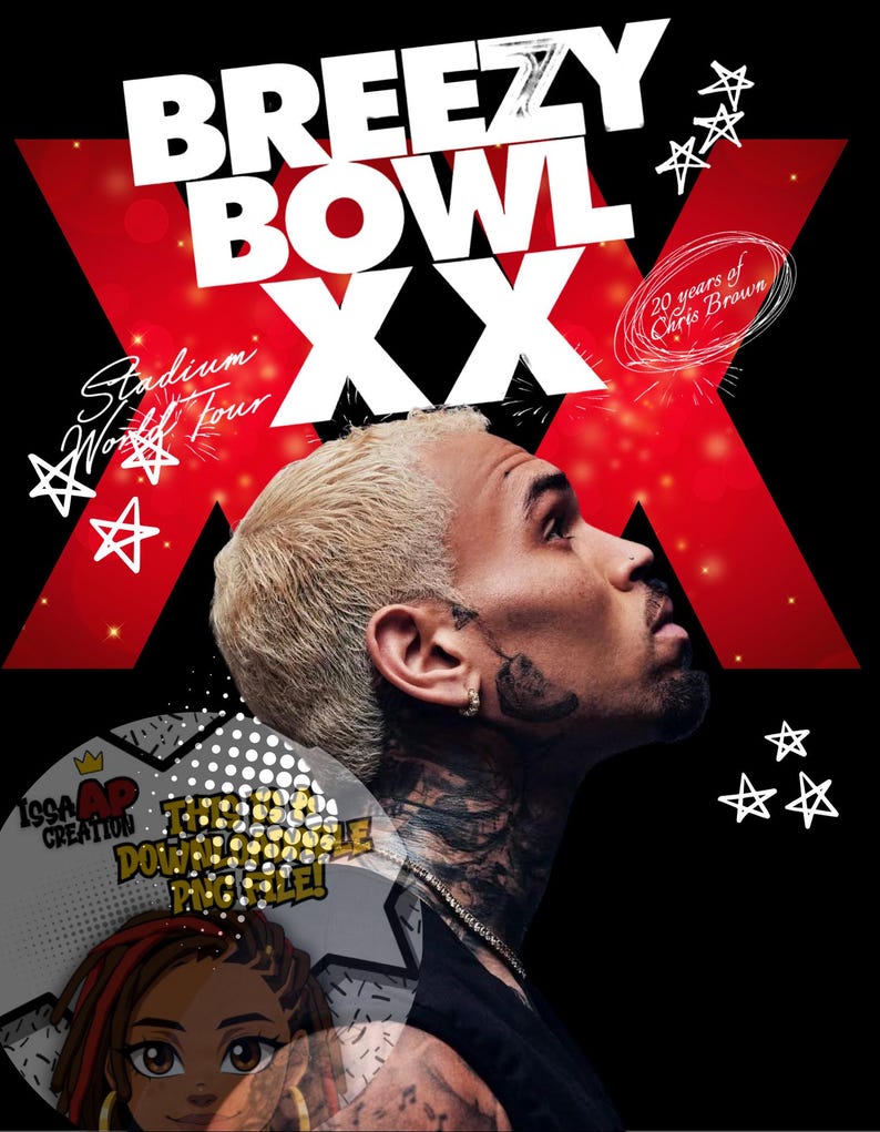 Chris Brown Breezy Bowl Svgs PNG File** - Etsy