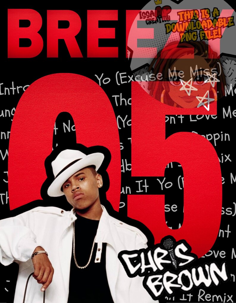 Chris Brown Breezy Bowl Concert SVG FILE!** (1 Front Pocket/ 2 Full ...