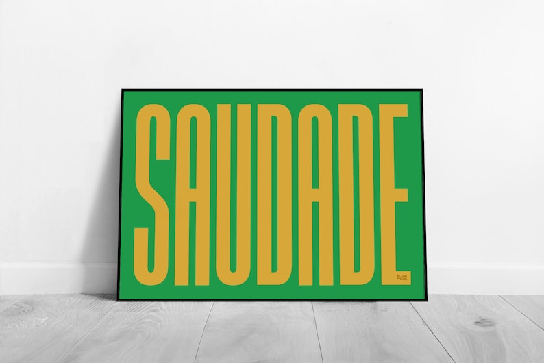 Saudade – Original Portuguese/brazilian Wall Art, Typography Poster ...