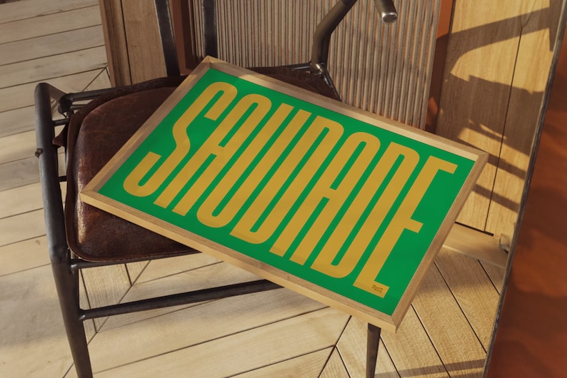 Saudade – Original Portuguese/brazilian Wall Art, Typography Poster ...