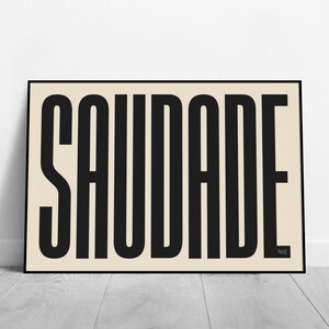 Saudade – Original Portuguese Wall Art, Typography Poster Print - Etsy