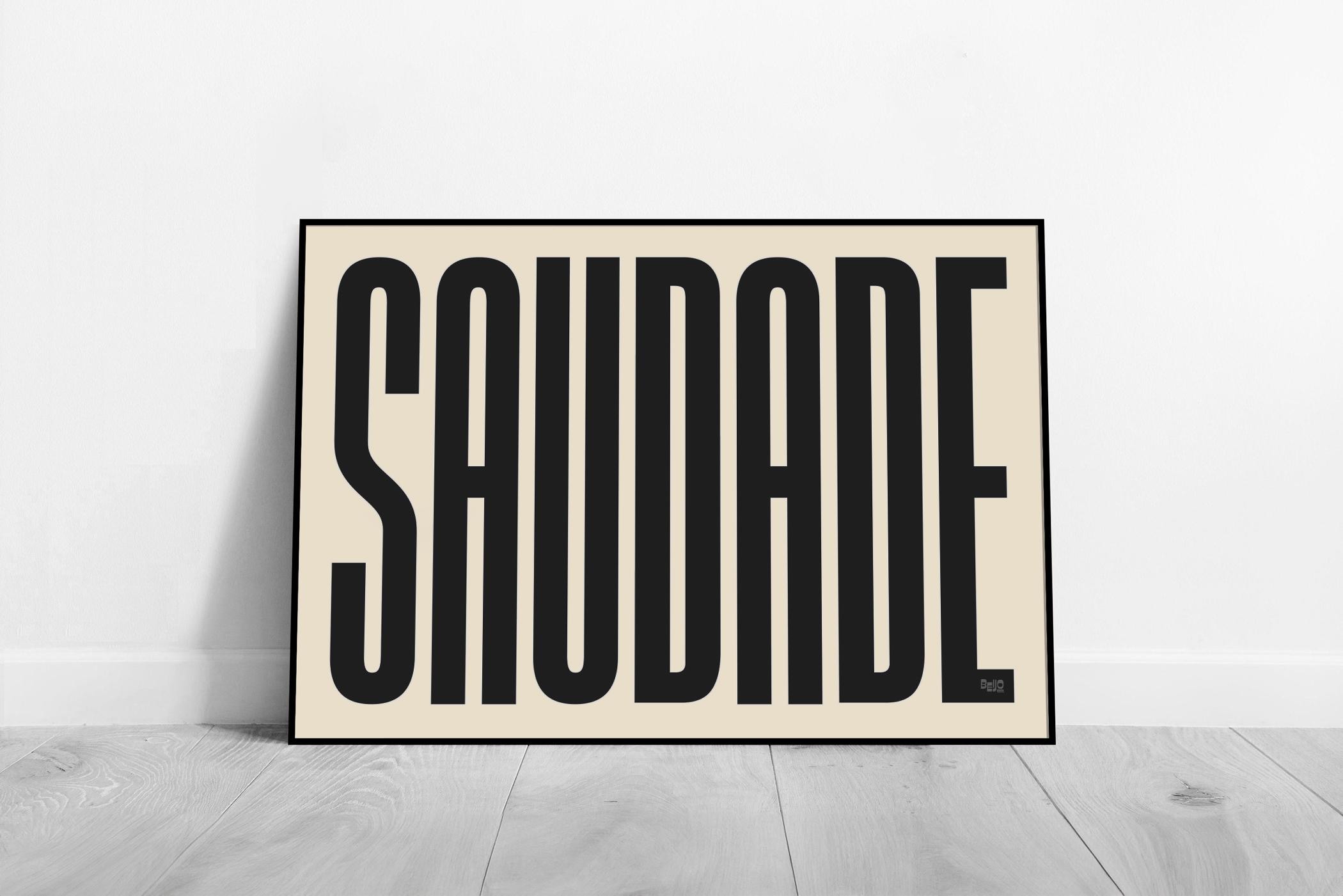Saudade – Original Portuguese Wall Art, Typography Poster Print - Etsy