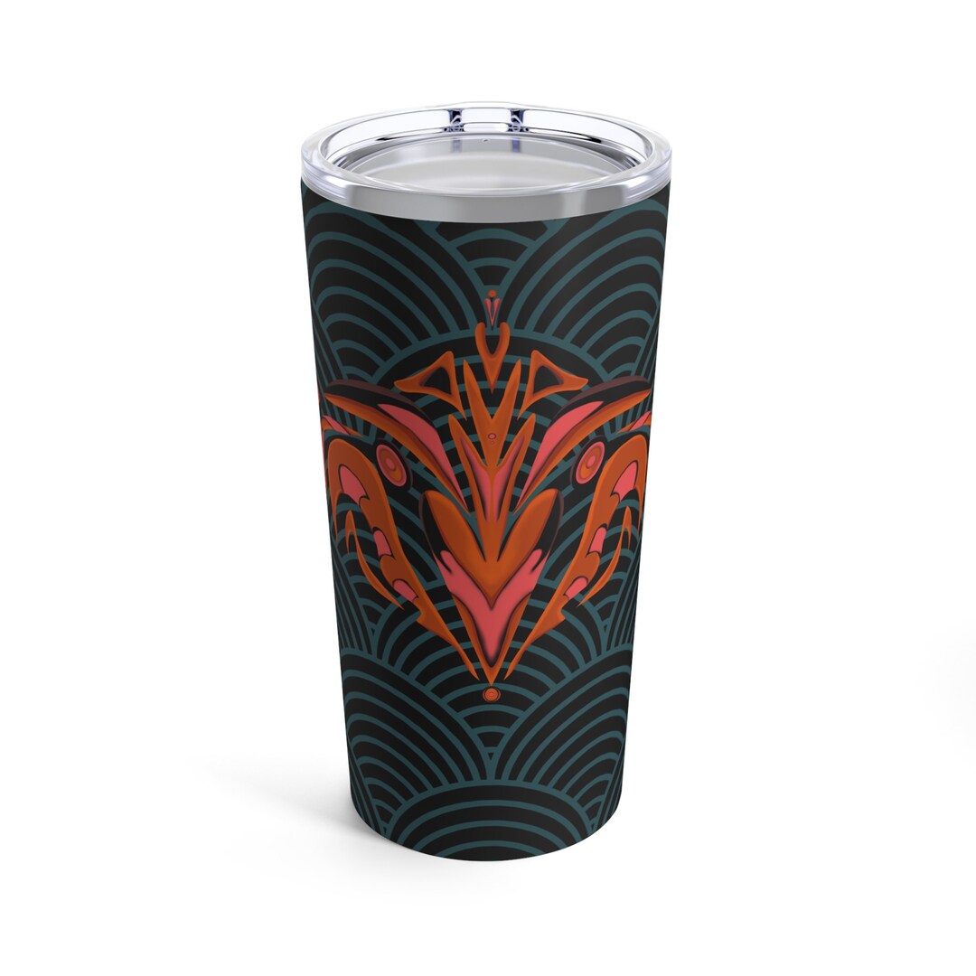 Bird of Prey on Midcentury Design Pattern Tumbler 20oz - Etsy