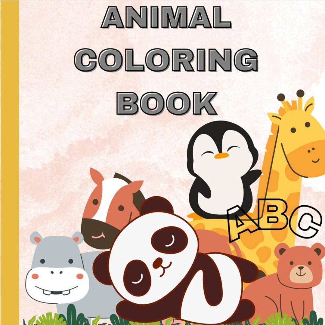 Animal Alphabet ABC Colouring Book for Toddlers, Printable, Children's ...