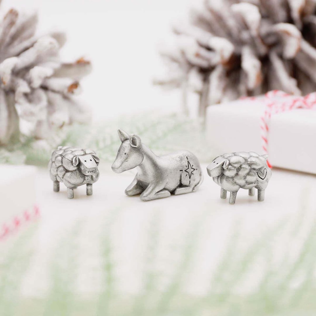 Pewter Extra Animal Nativity Figurine Set by Lisa Leonard Designs ...