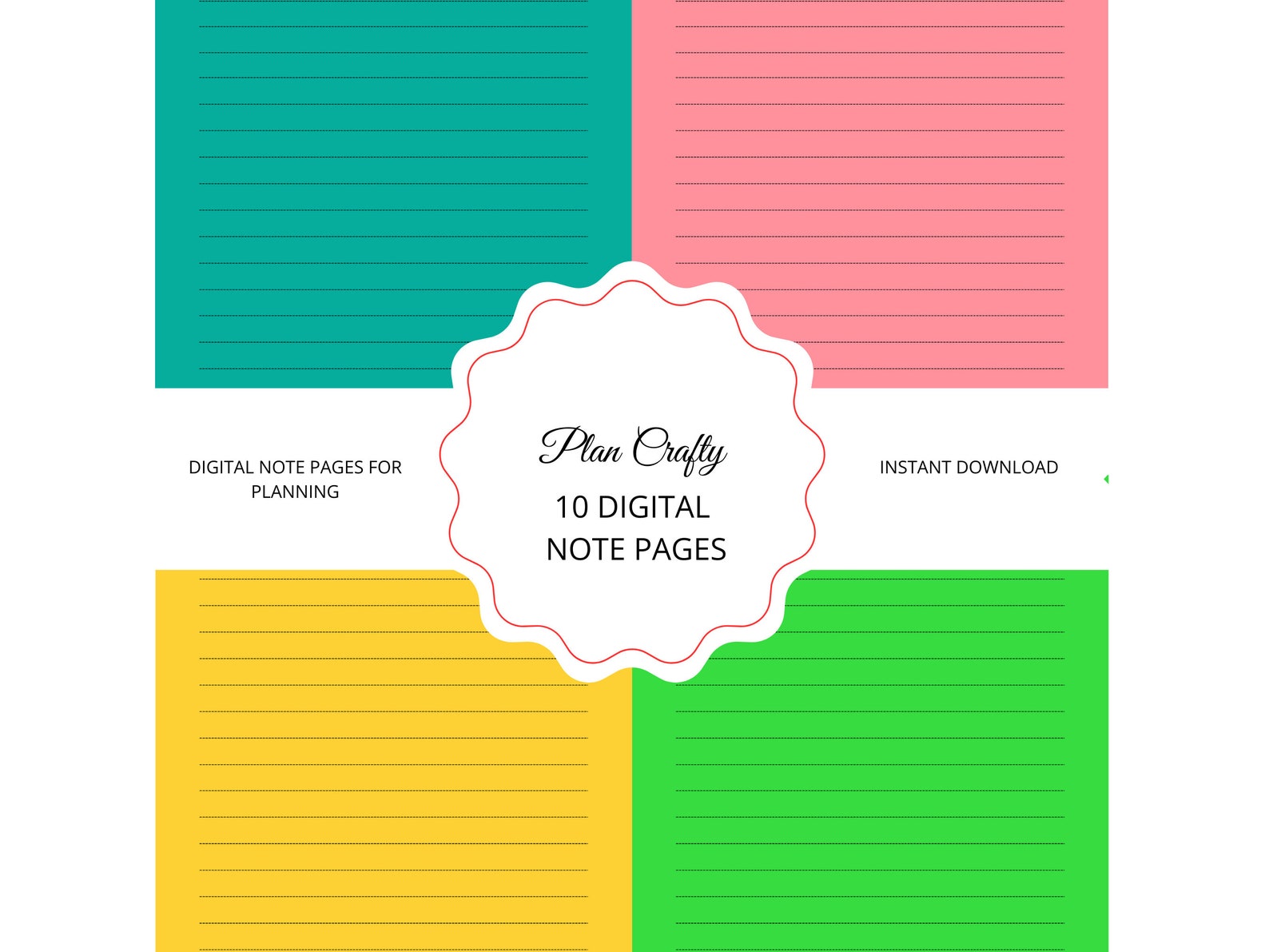 Cute Digital Planner Inserts & Note Templates for Goodnotes and Ipad ...