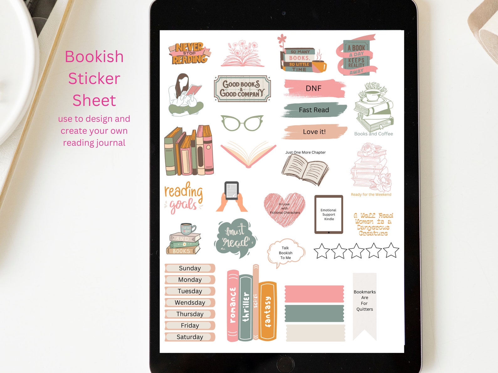 Add Flair to Your Digital Library With Book Lover , and Bookish ...