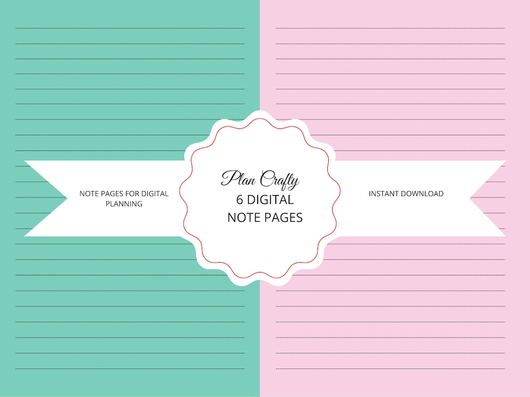 Cute Digital Planner Inserts & Note Templates for Goodnotes and Ipad ...