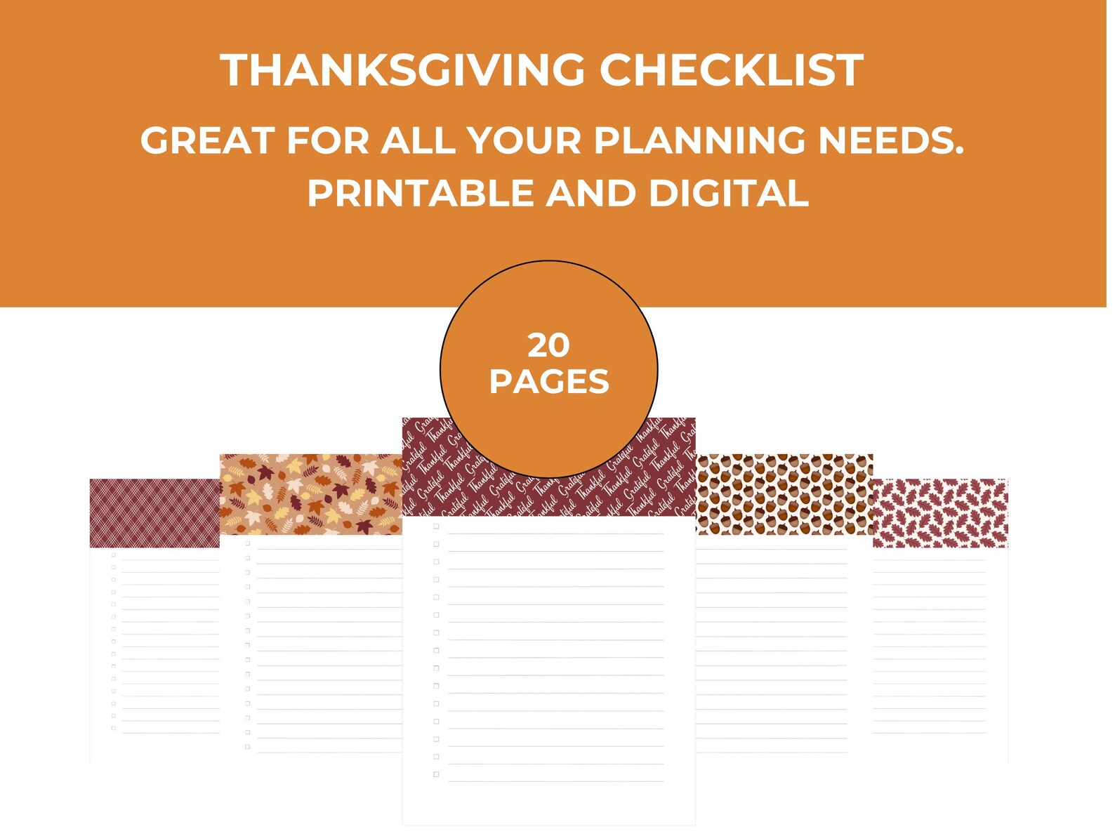 Printable Thanksgiving Checklist | Holiday Planner | Organize Your ...