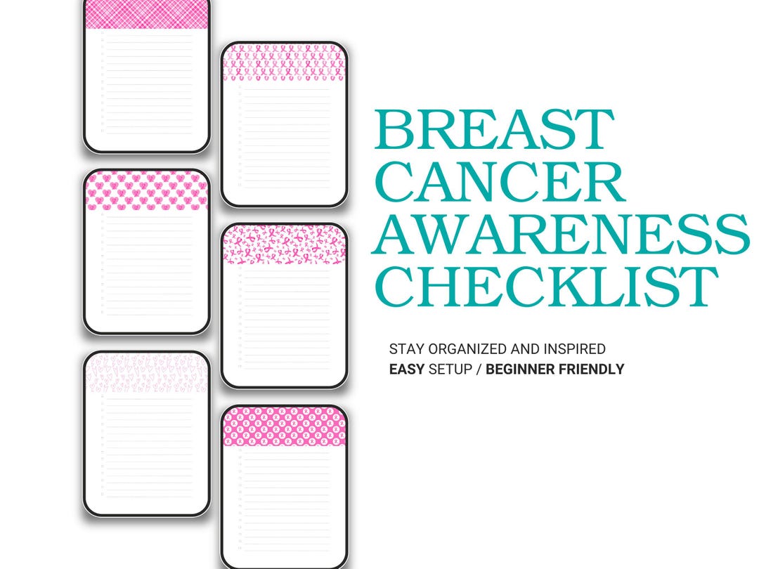 Stay Organized With Our Breast Cancer Awareness Checklist! Perfect for ...
