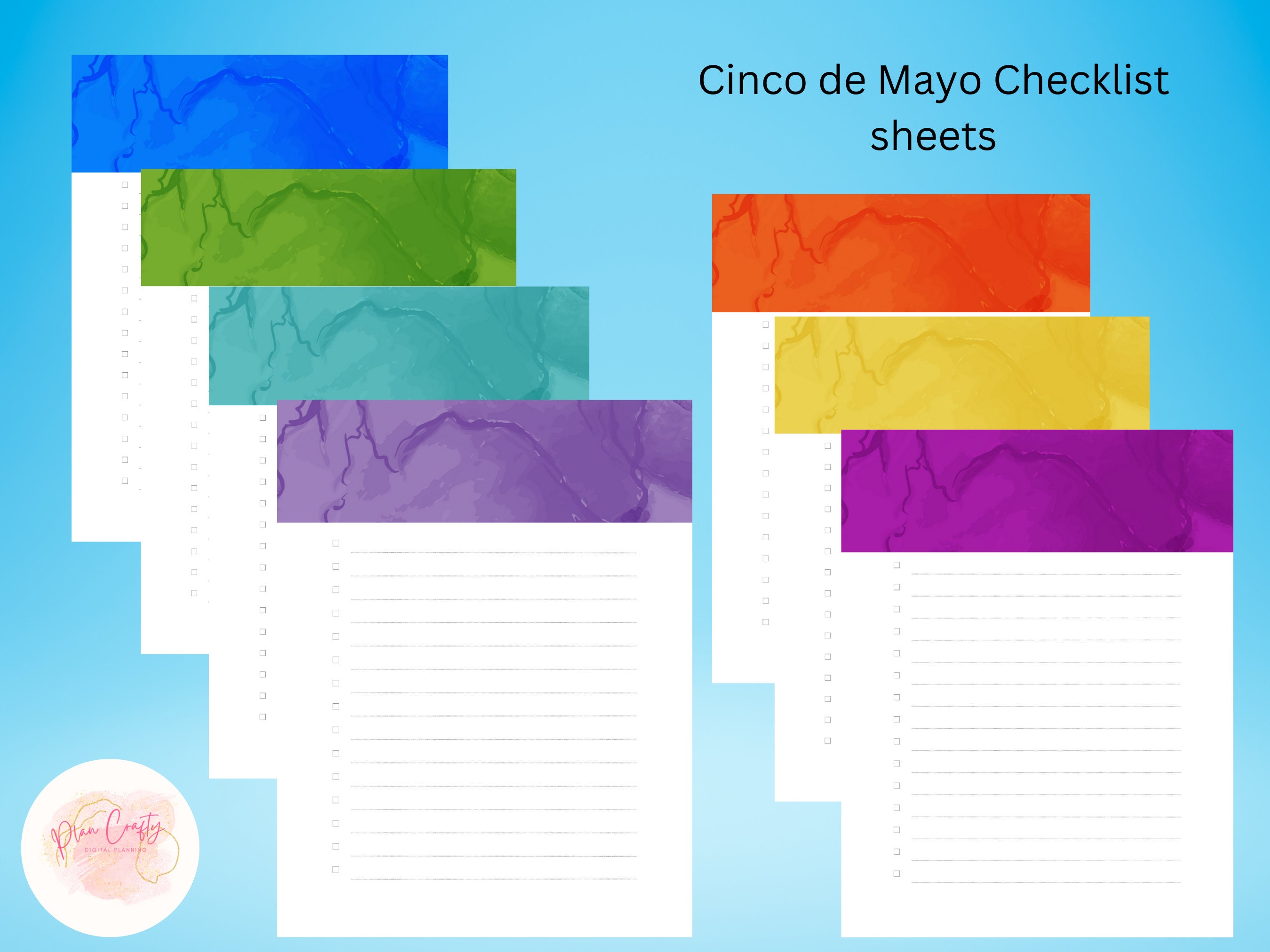 Digital Checklist Planner to Do List Cinco De Mayo Printable & Fillable ...