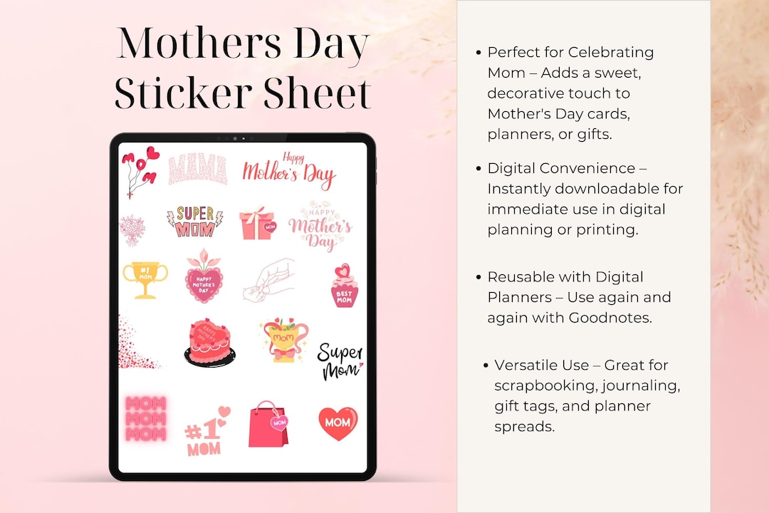 Mothers Day Sticker Sheet - Etsy