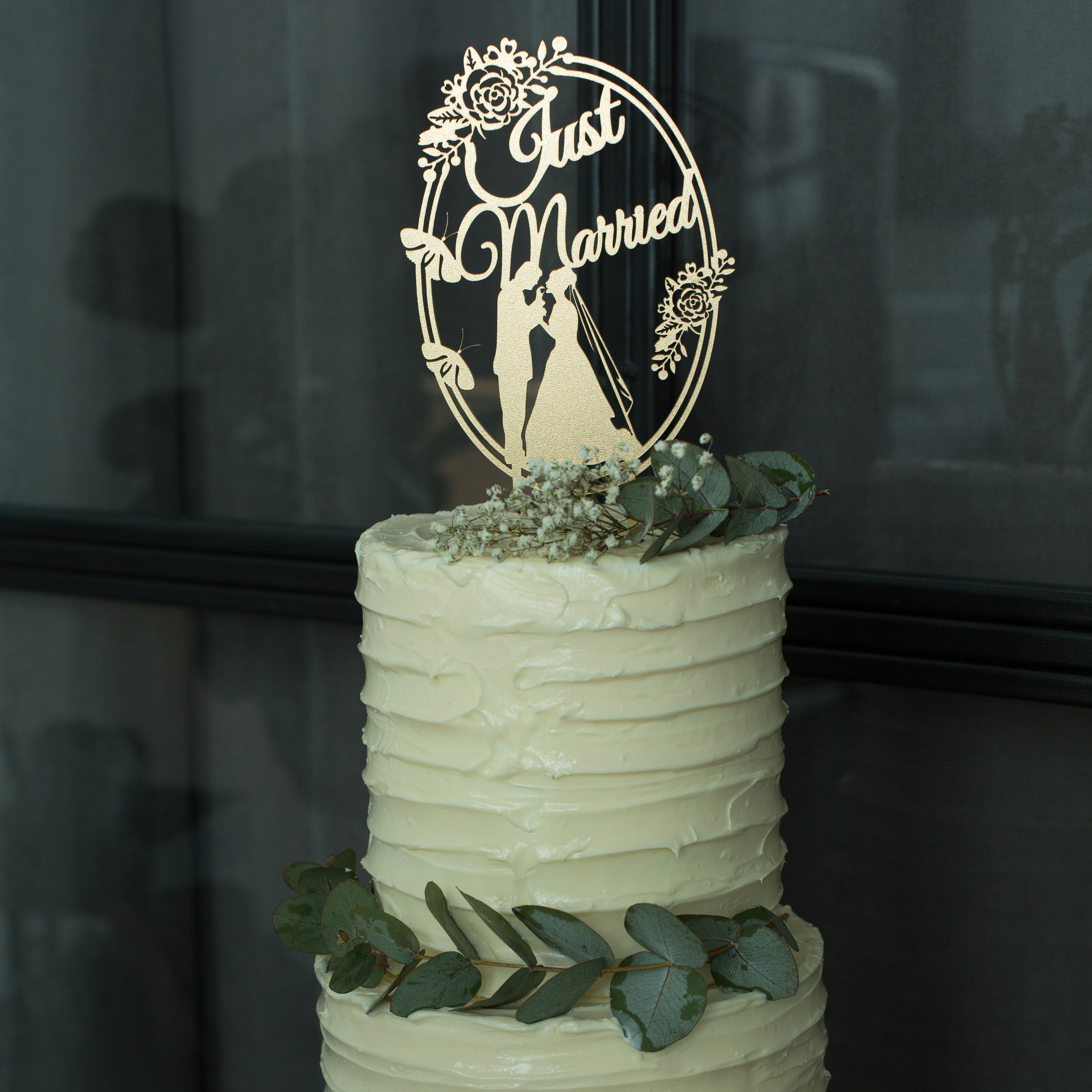 Wedding Just Married Cake Topper | A Couple of Just Married Cake Topper ...