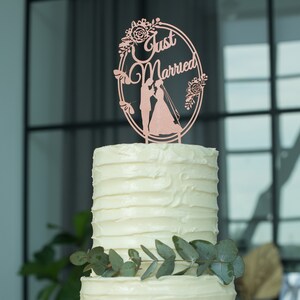Wedding Just Married Cake Topper | A Couple of Just Married Cake Topper ...