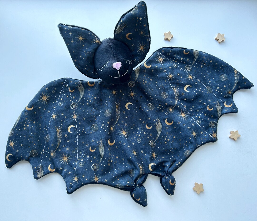 Bat Lovey Blanket, Gothic Baby Shower Gift, Bat Plush, Halloween Baby ...