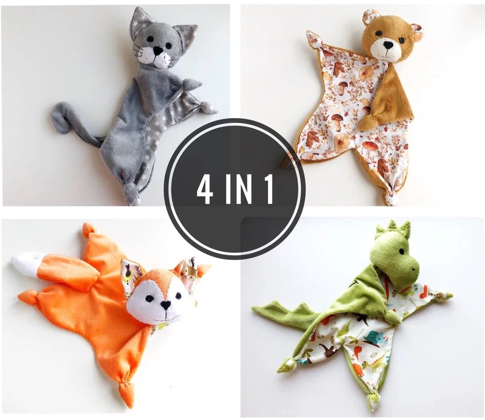 PDF PATTERN Baby Lovey Sewing Patter, Bear Lovey Pattern, Fox Lovey ...
