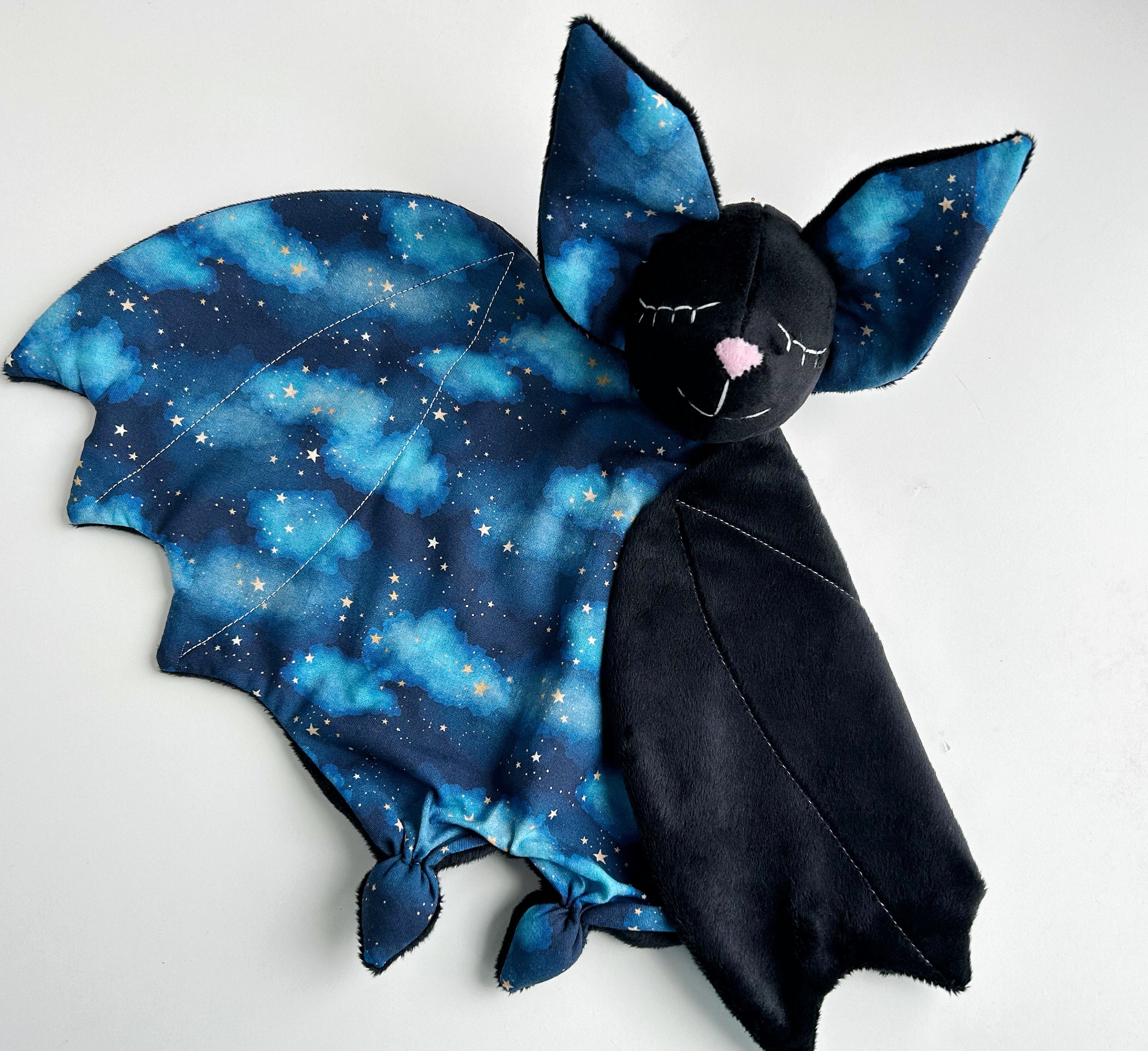 Personalized Bat Lovey Blanket, Gothic Baby Shower Gift, Bat Plush ...