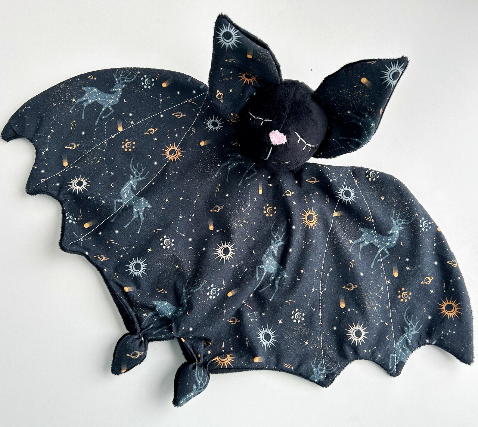 Personalized Bat Lovey Blanket, Gothic Baby Shower Gift, Bat Plush ...