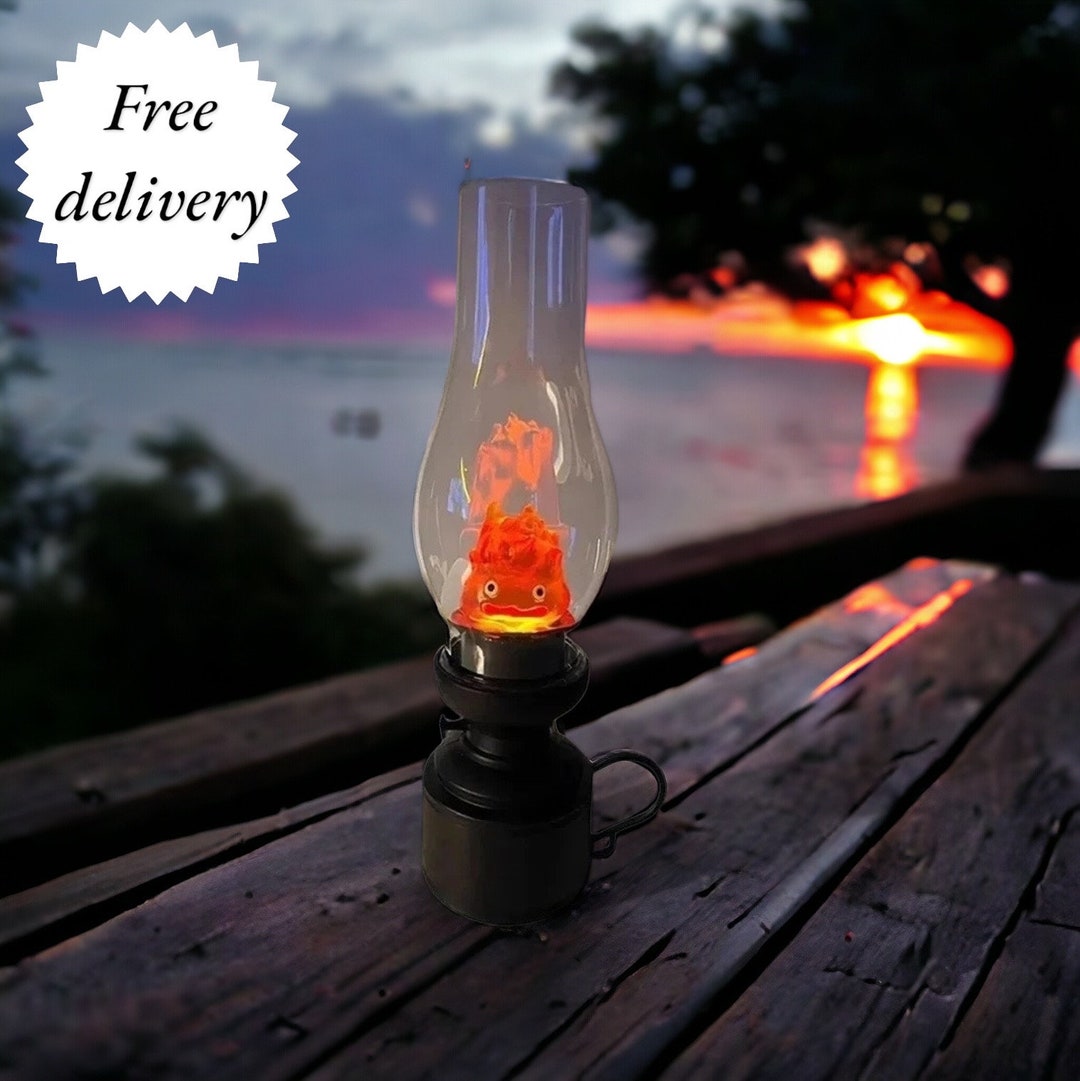 Kawaii Anime Night Light Table Lamp Howl's Moving Castle Calcifer ...