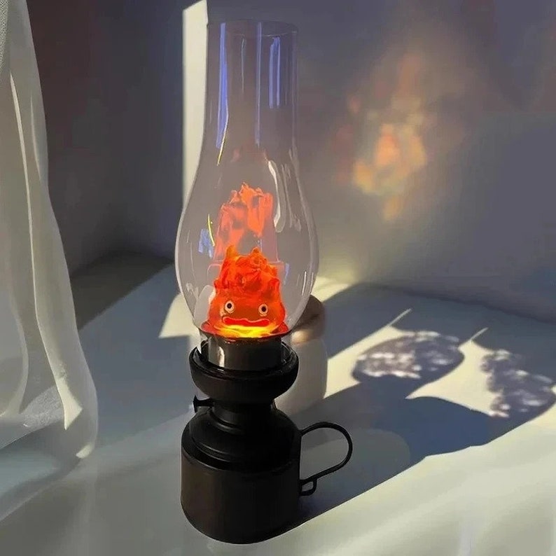 Kawaii Anime Night Light Table Lamp Howl's Moving Castle Calcifer ...