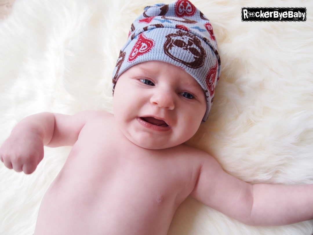 Rockerbyebeanies Newborn Baby Knit Skull Cap Hat Beanie - Etsy