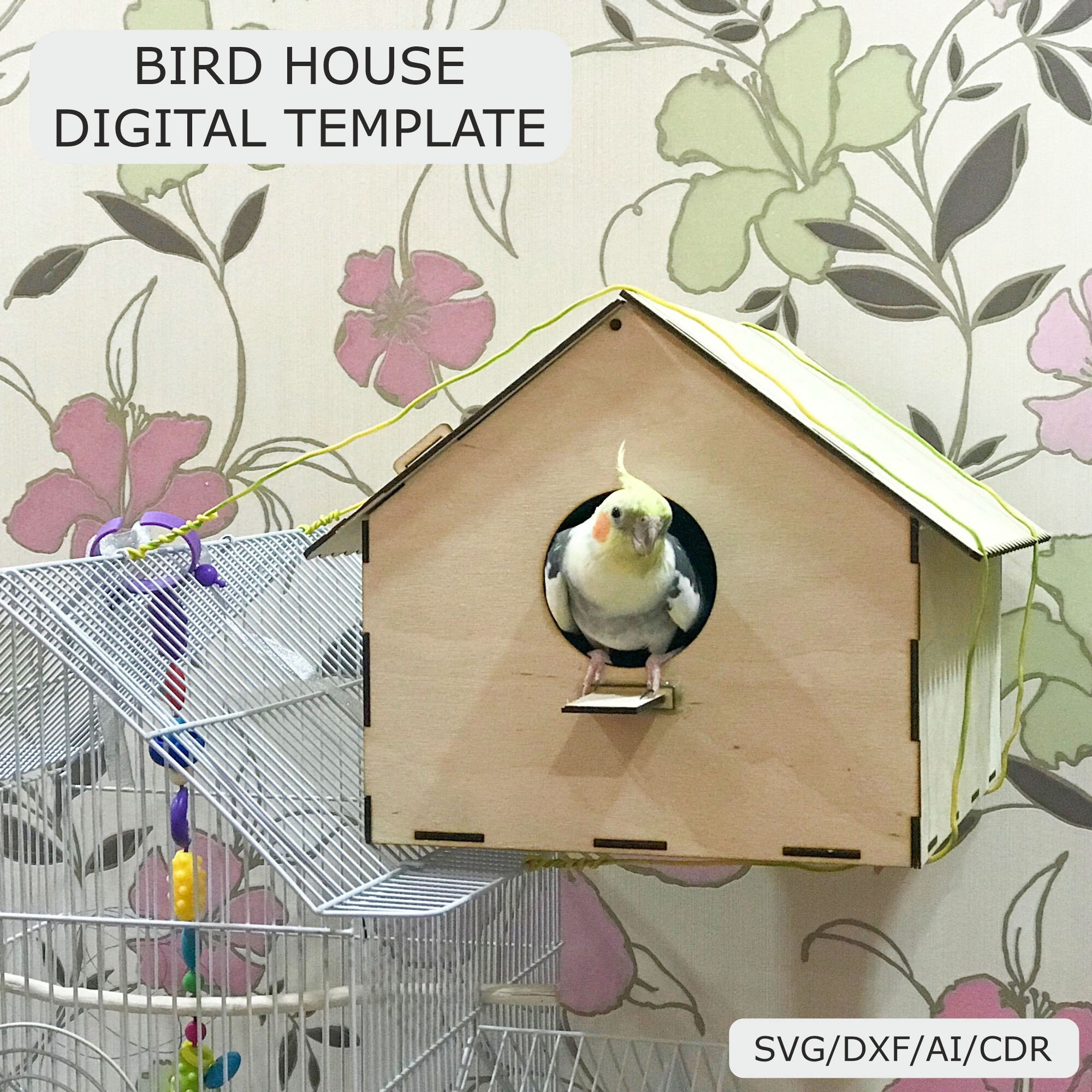 Plywood Birdhouse Cnc Model, Vector Bird House Svg Files, Wooden ...
