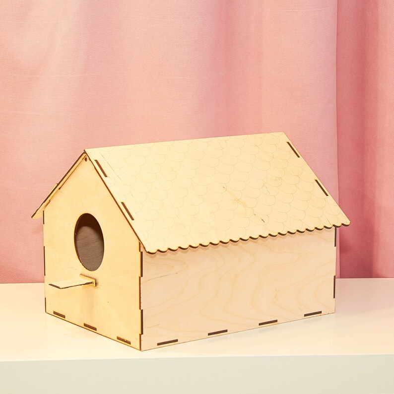 Plywood Birdhouse Cnc Model, Vector Bird House Svg Files, Wooden ...