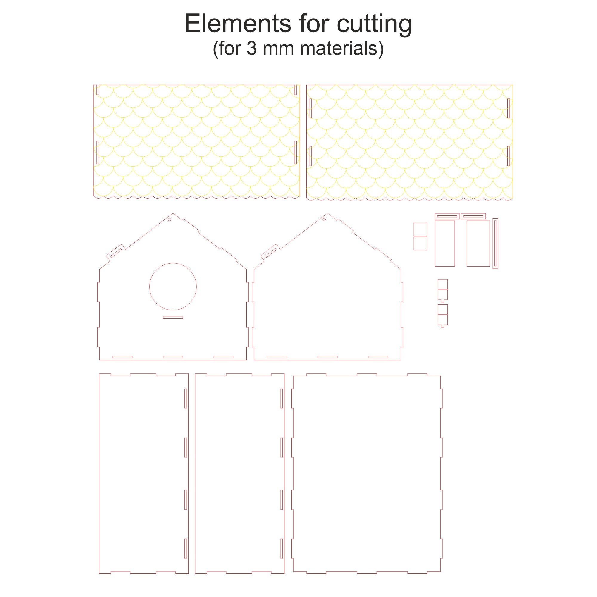 Plywood Birdhouse Cnc Model, Vector Bird House Svg Files, Wooden ...
