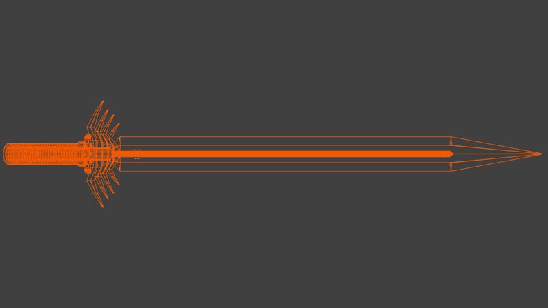 3D Sword Model, 3D Blender Model, 3D Sword, 3D Model - Etsy