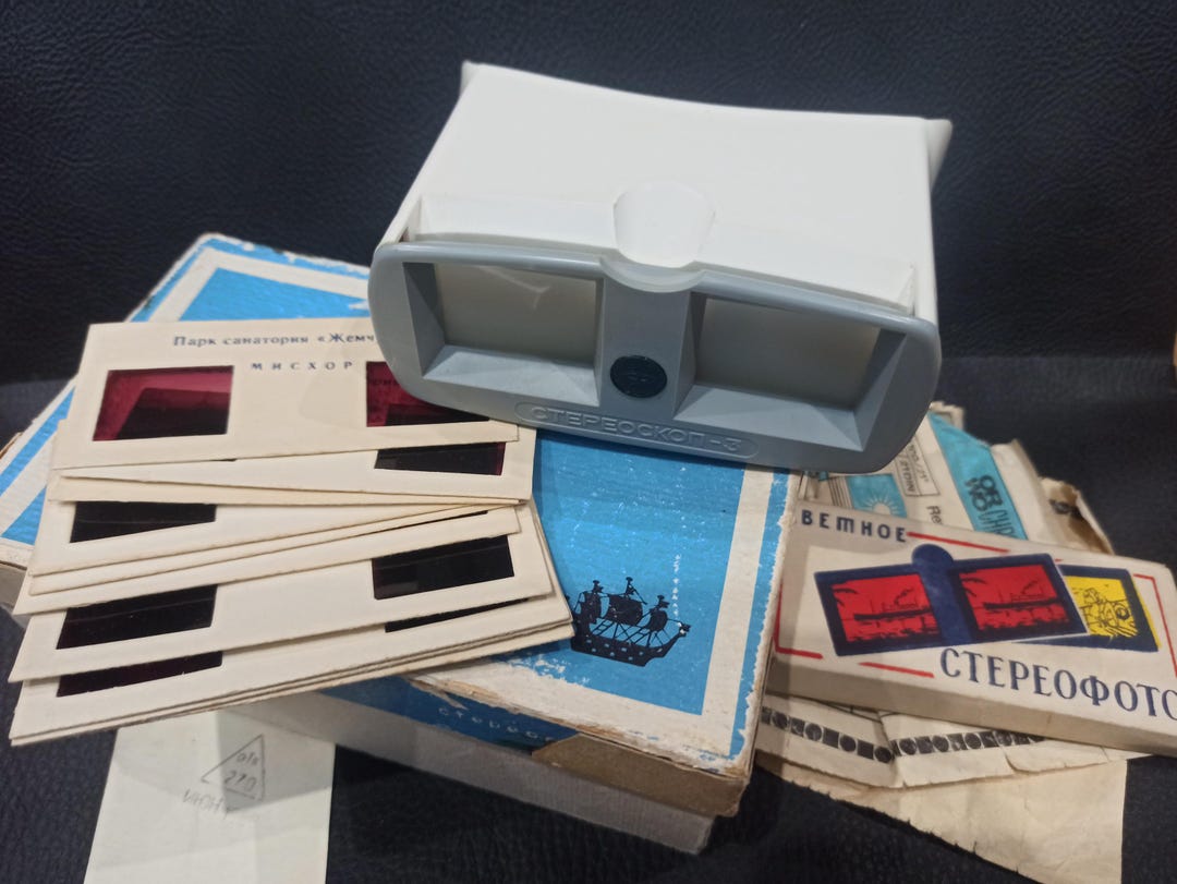 Vintage Stereo Diascope Wood Stereo STEREOSCOPE - 3 Set + 10 Stereo ...