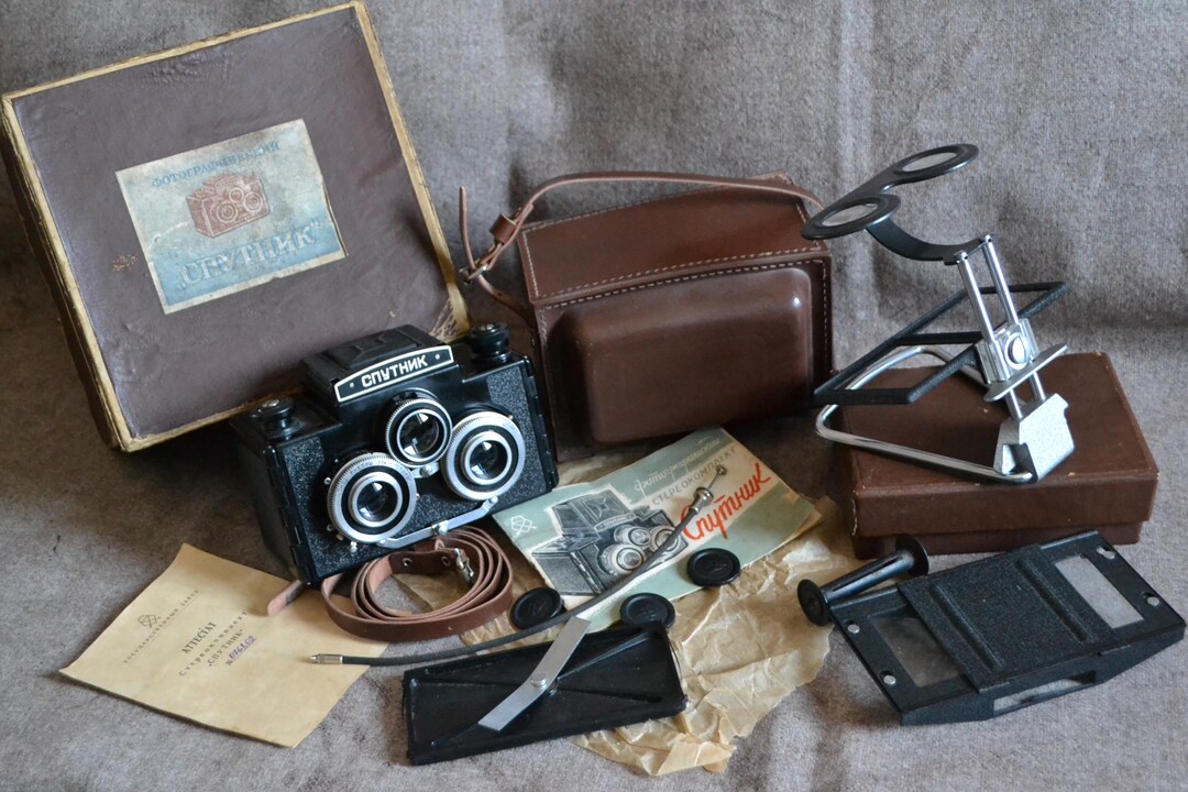 Serviced Vintage SPUTNIK Soviet Stereo TLR Medium Format Camera 6X6 ...