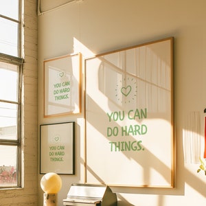 You Can Do Hard Things Poster, Motivational Poster Minimalism ...