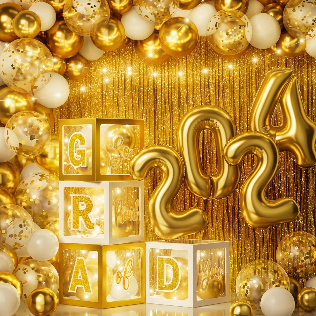 Graduation Party Decorations Class of 2024 86 PCS Grad Party Led Light ...