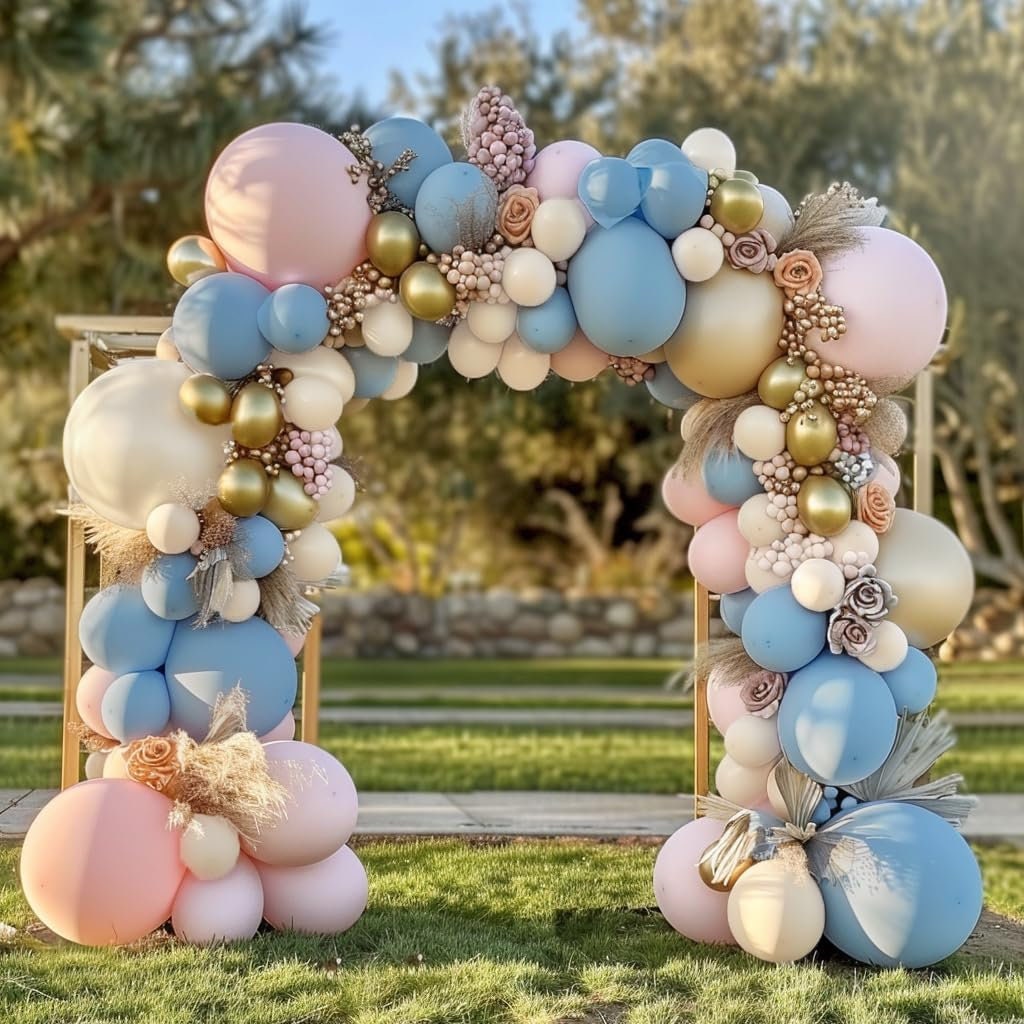 Gender Reveal Balloons Pink and Blue Double Stuffed Balloons Dusty ...