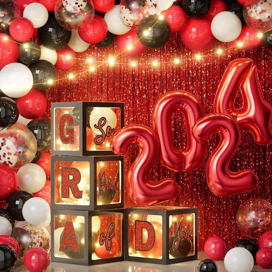 Graduation Party Decorations-grad Party Supplies Includes LED Light ...