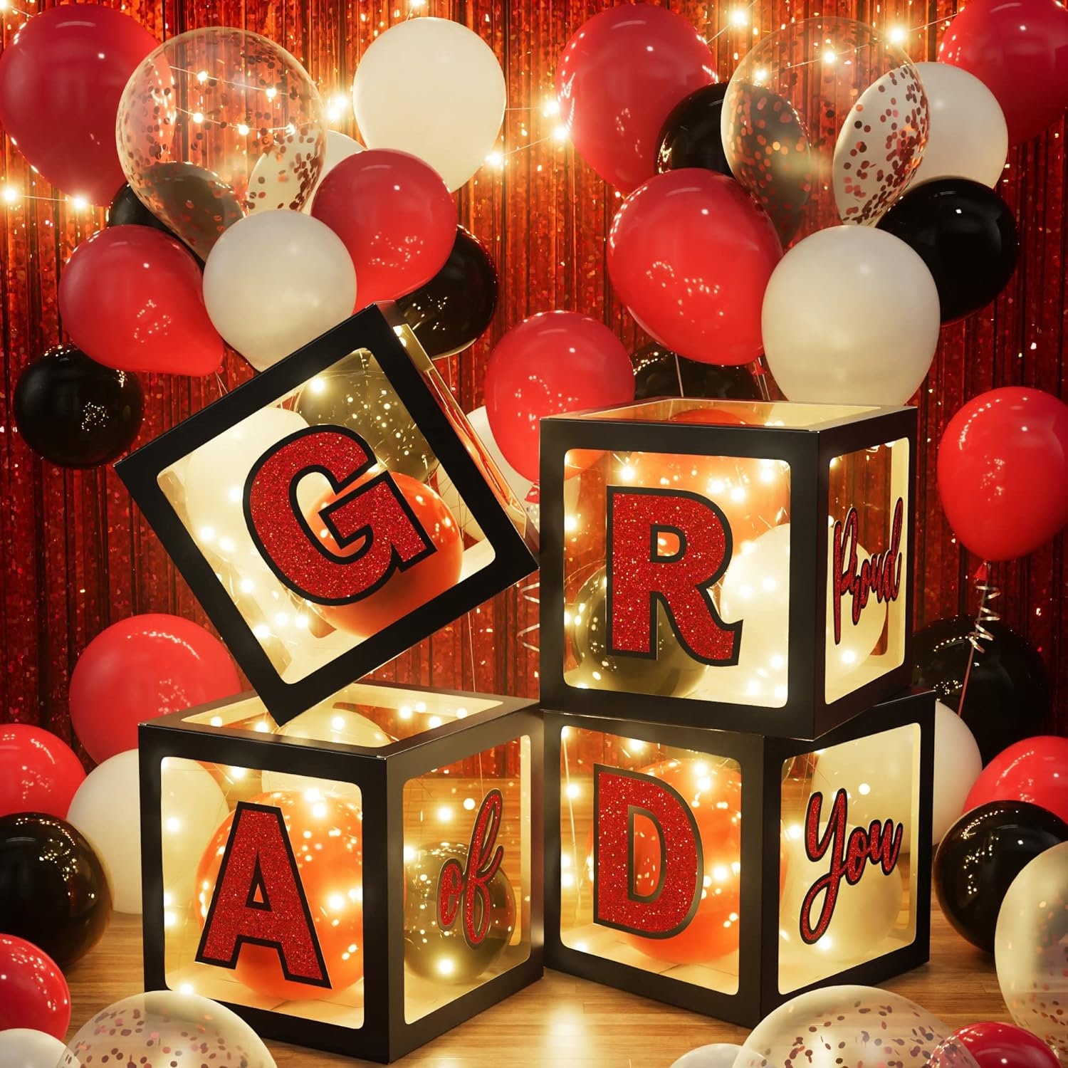 Graduation Party Decorations-grad Party Supplies Includes LED Light ...