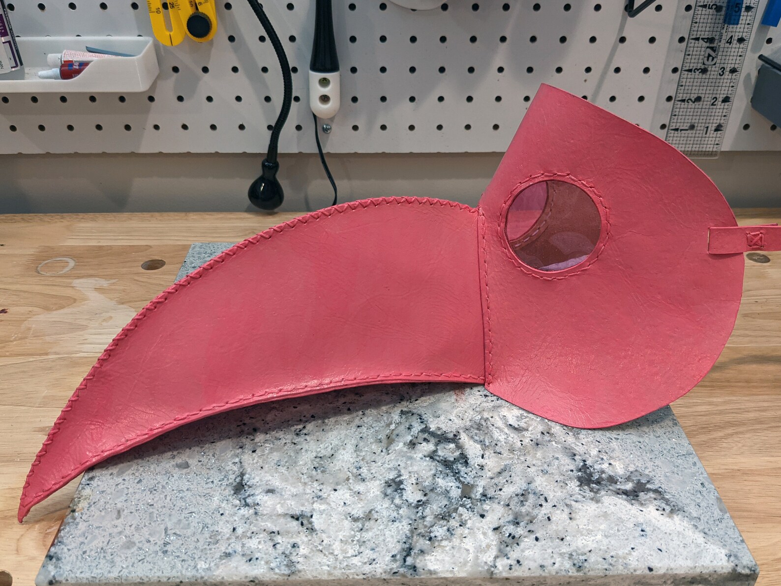 Pink Leather Plague Doctor Mask - Etsy UK