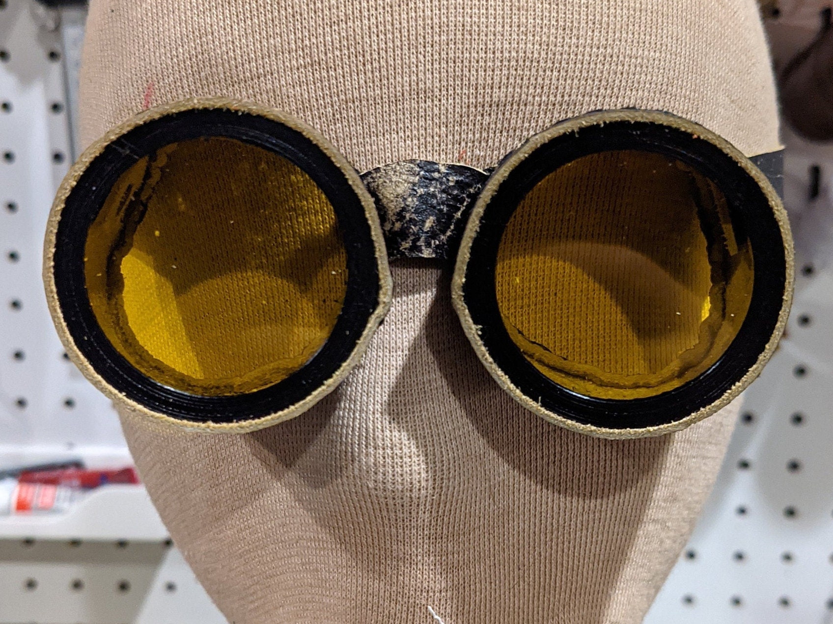 Black and Gold Leather Steampunk Goggles Yellow Lenses - Etsy