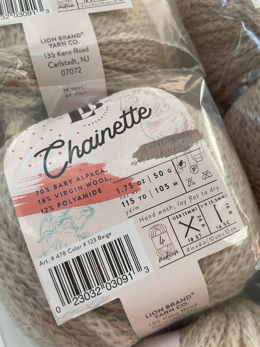 LB Collection Chainette Yarn - *original Version With WOOL!* - Lot of 6 ...
